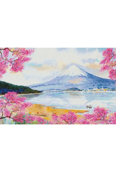 Movas Sanat İlkbaharda Fuji Dağı Elmas Mozaik Tablo Mozaik Puzzle 50 x 33cm E20201046M Movas Sanat İlkbaharda Fuji Dağı Elmas Mozaik Tablo Mozaik Puzzle 50 x 33cm E20201046M