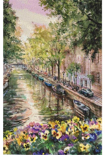 Movas Sanat Amsterdam Kanalı Hollanda Elmas Mozaik Tablo Mozaik Puzzle 35 x 55cm E20201121M Movas Sanat Amsterdam Kanalı Hollanda Elmas Mozaik Tablo Mozaik Puzzle 35 x 55cm E20201121M
