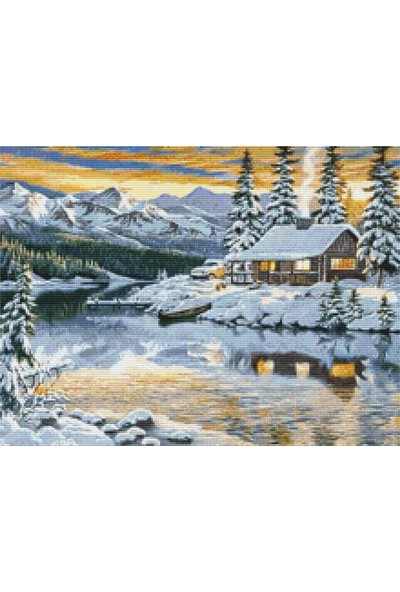 Movas Sanat Göl Kıyısında Bir Kış Evi Elmas Mozaik Tablo Mozaik Puzzle 55 x 40cm E2020-1323-M Movas Sanat Göl Kıyısında Bir Kış Evi Elmas Mozaik Tablo Mozaik Puzzle 55 x 40cm E2020-1323-M