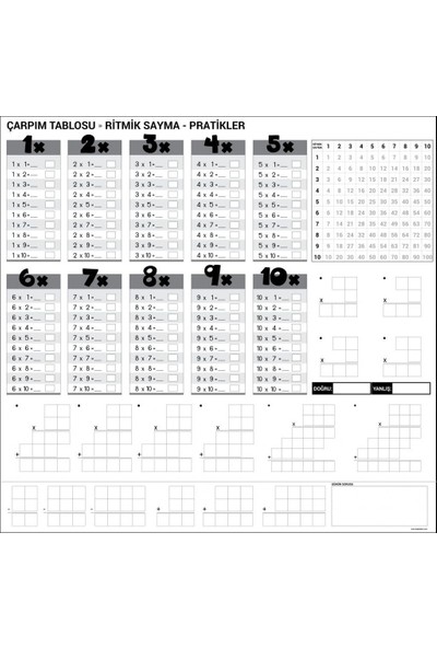 Sihirli Tahta Akıllı Kağıt Çarpım Tablosu Tahta 100 x 100 cm + Silgili Kalem Sihirli Tahta Akıllı Kağıt Çarpım Tablosu Tahta 100 x 100 cm + Silgili Kalem