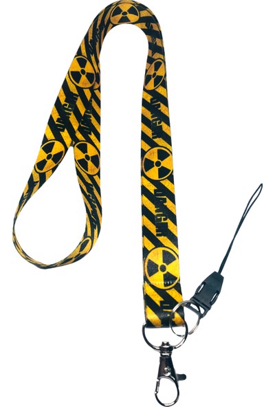 StormiStoretr Danger Radyasyon Yaka Kartı Boyun İpi ve Telefon Askısı StormiStoretr Danger Radyasyon Yaka Kartı Boyun İpi ve Telefon Askısı