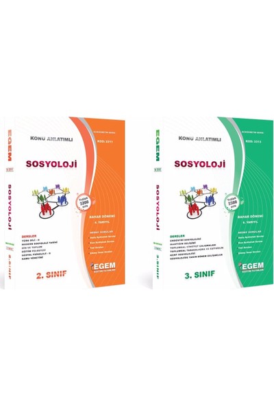 Egem Eğitim Yayınları Sosyoloji 2 Ve 3. Sınıf 4 İle 6. Yarıyıl Konu Anlatımlı Çözümlü Soru Bankası (Bahar) Egem Eğitim Yayınları Sosyoloji 2 Ve 3. Sınıf 4 İle 6. Yarıyıl Konu Anlatımlı Çözümlü Soru Bankası (Bahar)