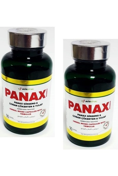 Adavital Panax Ginseng Çoban Çökerten Gıda Takviyesi 90 Kapsül x 2 Adet Adavital Panax Ginseng Çoban Çökerten Gıda Takviyesi 90 Kapsül x 2 Adet