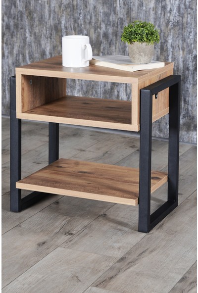 Web Kapında Metal Ayak Komodin Başucu Rafı Sehpa Web Kapında Metal Ayak Komodin Başucu Rafı Sehpa