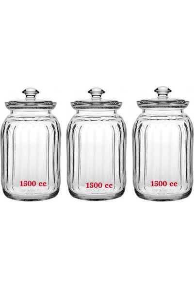 Paşabahçe Viva Cam Kavanoz 1500 cc x 3 Adet ( 96394) Paşabahçe Viva Cam Kavanoz 1500 cc x 3 Adet ( 96394)