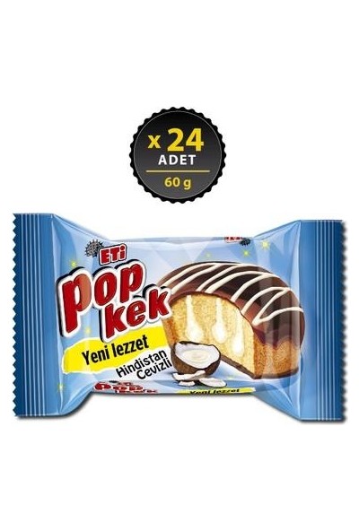 Eti Popkek Hindistan Cevizli 60 gr x 24 Eti Popkek Hindistan Cevizli 60 gr x 24