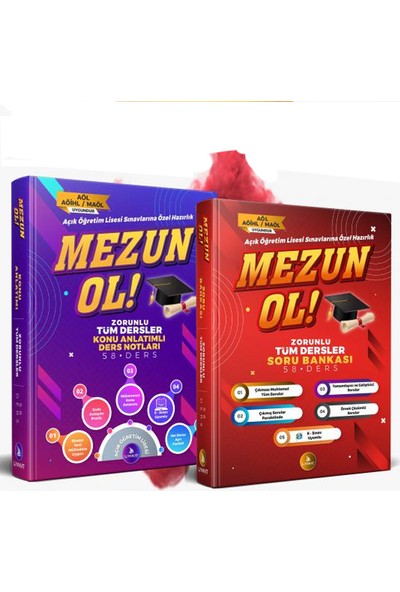 Liyakat Yayınları Açıköğretim Lisesi Hazırlık 2'li Efsane AÖL Sınav Seti - Zorunlu Tüm Dersler Konu Anlatımlı Ders Notları ve Soru Bankası - Açık Öğretim Lisesi Sınavlarına Özel Hazırlık - Mezun Ol Liyakat Yayınları Açıköğretim Lisesi Hazırlık 2'li Efsane AÖL Sınav Seti - Zorunlu Tüm Dersler Konu Anlatımlı Ders Notları ve Soru Bankası - Açık Öğretim Lisesi Sınavlarına Özel Hazırlık - Mezun Ol