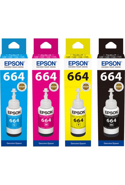 Epson 664 Serisi 4lü Mürekkep Seti
