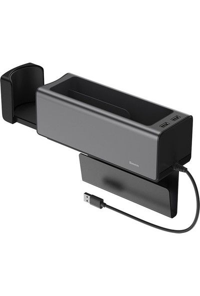 Baseus Deluxe Metal Dual USB Araç Koltuk Arası Organızer Baseus Deluxe Metal Dual USB Araç Koltuk Arası Organızer