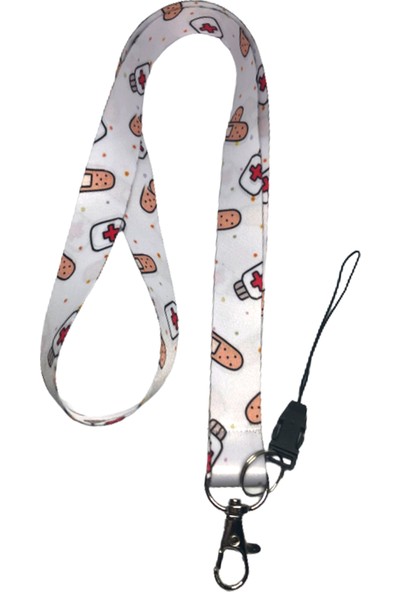 Stormistoretr Medikal Desen Boyun Ipi ve Telefon Askısı Stormistoretr Medikal Desen Boyun Ipi ve Telefon Askısı