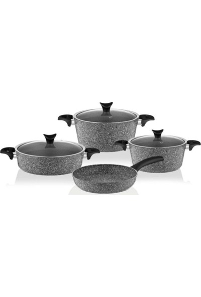 Taç Mastercook 7 Parça Tencere Seti gri