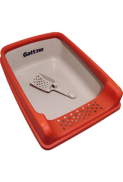Gattino Açık Kedi Tuveleti+Kum Küreği Gattino Açık Kedi Tuveleti+Kum Küreği