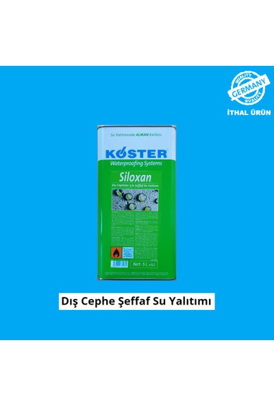 Köster Siloxan - 5 kg - Dış Cephe Şeffaf Su Yalıtımı