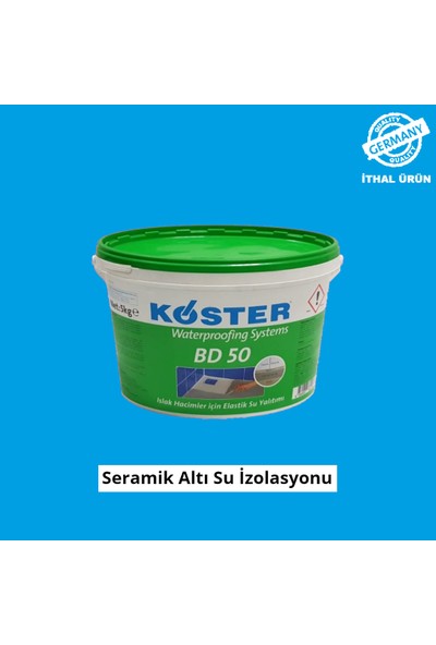 Köster Bd 50 - 5 kg - Seramik Altı Elastromerik Reçine Esaslı Likit Su Yalıtımı Köster Bd 50 - 5 kg - Seramik Altı Elastromerik Reçine Esaslı Likit Su Yalıtımı