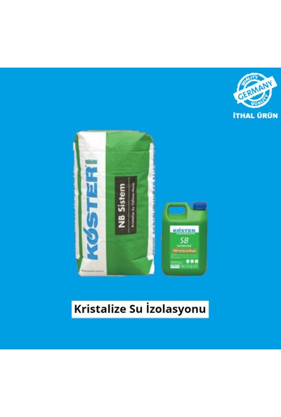 Köster Nb Sistem - 28 kg - Kristalize Su Yalıtımı , Negatif ve Pozitif Taraftan Su Izolasyonu Köster Nb Sistem - 28 kg - Kristalize Su Yalıtımı , Negatif ve Pozitif Taraftan Su Izolasyonu