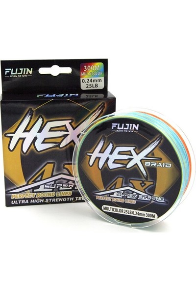 Fujin Hex Braid 4x 300MT Multicolor Pe Ip Misina Fujin Hex Braid 4x 300MT Multicolor Pe Ip Misina