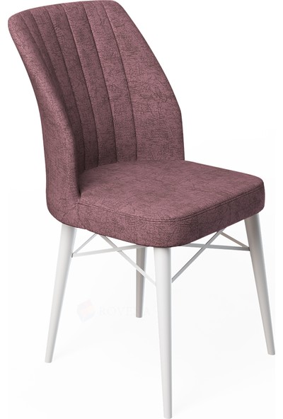 Rovena Liva Serisi 4 Adet Beyaz Gürgen Ayaklı Sandalye