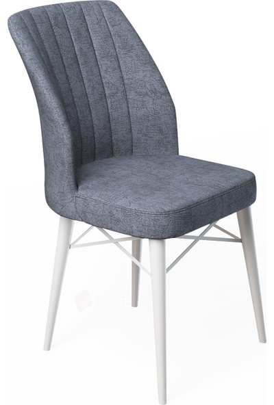 Rovena Liva 4 Adet Beyaz Gürgen Ayaklı Sandalye