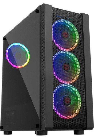 Turbox MasterYi 4x Rainbow Fan USB 3.0 400W ATX Mesh Panel Gaming Bilgisayar Kasası Turbox MasterYi 4x Rainbow Fan USB 3.0 400W ATX Mesh Panel Gaming Bilgisayar Kasası