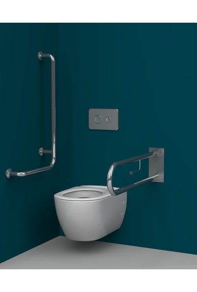 Monavit Engelli Paslanmaz L Tipi Sol Yönlü Tutunma Barı, Banyo, Küvet, Tuvalet Monavit Engelli Paslanmaz L Tipi Sol Yönlü Tutunma Barı, Banyo, Küvet, Tuvalet