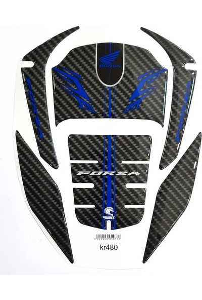 Hades Forza 250 Tank Pad Seti Karbon Mavi Hades Forza 250 Tank Pad Seti Karbon Mavi