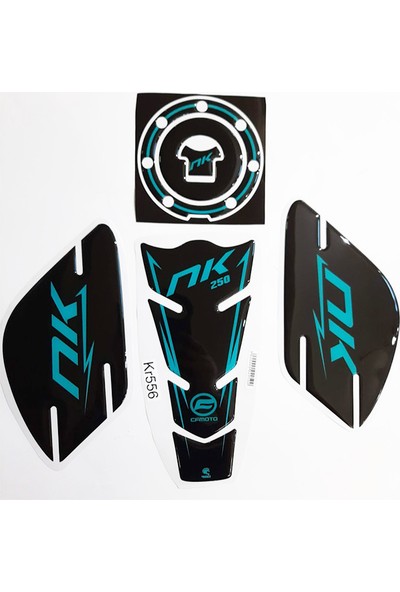 Hades Cfmoto NK250 Tank Pad Seti Siyah Turkuaz