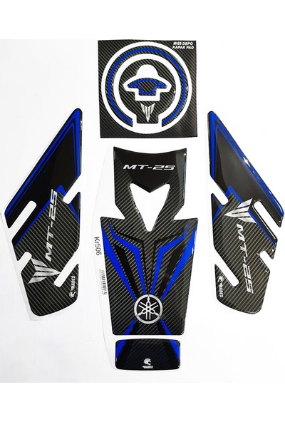 Hades MT25 Tank Pad Seti Karbon Mavi