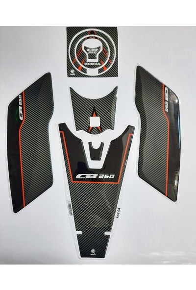 Hades CB250 Tank Pad Seti Karbon Kırmızı Hades CB250 Tank Pad Seti Karbon Kırmızı