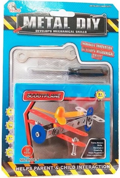 CC Oyuncak Mekanik Becerileri Metal Diy Scoutplane 33 Parça - x 608-4