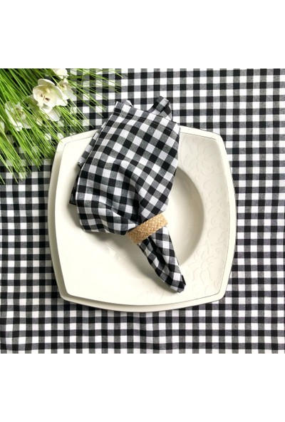 Lilies Atelier 6 Adet Loseta Black Kumaş Peçete 30*30 Lilies Atelier 6 Adet Loseta Black Kumaş Peçete 30*30