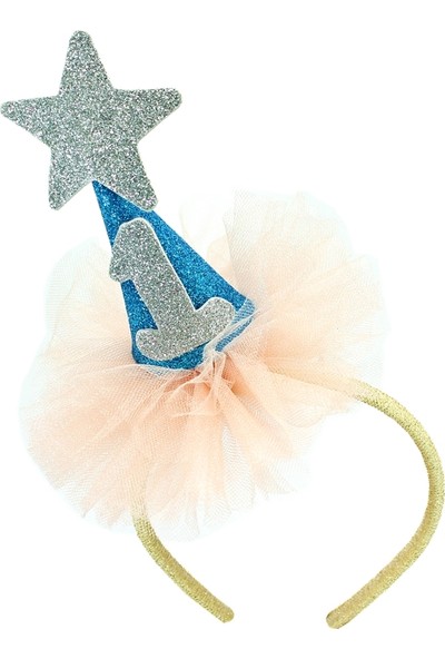 Süsle Bebek & Parti 1 Yaş Doğum Günü Tacı - Mavi Süsle Bebek & Parti 1 Yaş Doğum Günü Tacı - Mavi