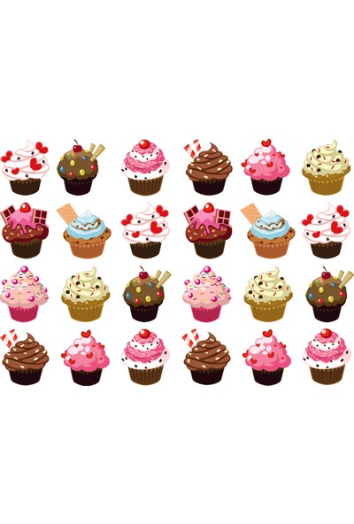 Byken Cupcake Folyo Sticker Byken Cupcake Folyo Sticker