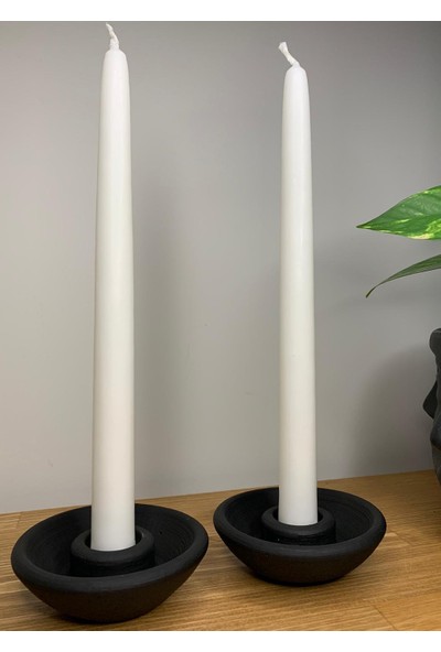 Semart Home Beton Siyah 2li Mumluk