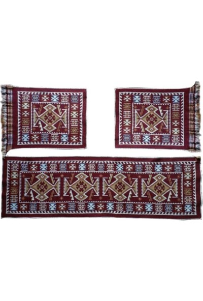 Elmas Oto Koltuk Kilim Seti Bordo Renk - Ön ve Arka Koltuk 3 Parça Takım Elmas Oto Koltuk Kilim Seti Bordo Renk - Ön ve Arka Koltuk 3 Parça Takım