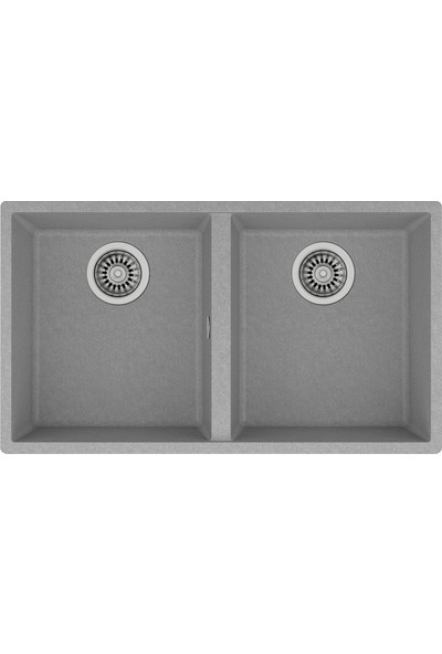 Teka SQUARE 760 TG STONE GREY Tezgahaltı Granit Eviye Gri 76 cm 115260025 Teka SQUARE 760 TG STONE GREY Tezgahaltı Granit Eviye Gri 76 cm 115260025