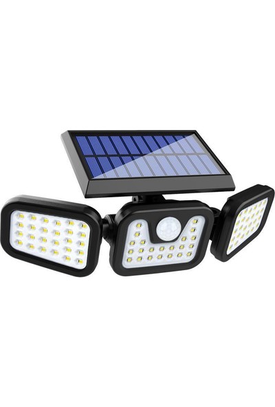 Sge Güneş Enerjili Hareket Sensörlü 80 LED 3 Taraflı Bahçe Aydınlatması Işık Sge Güneş Enerjili Hareket Sensörlü 80 LED 3 Taraflı Bahçe Aydınlatması Işık