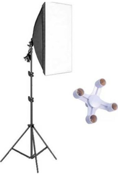 Soligor Softbox 50X70CM Paraflaş 4 Duylu Sürekli Işık 200CM Adaptörlü Soligor Softbox 50X70CM Paraflaş 4 Duylu Sürekli Işık 200CM Adaptörlü