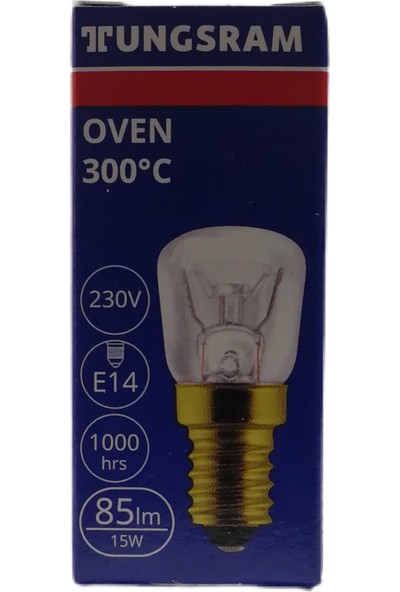 Tungsram 5 Adet Fırın Ampulü 15W E14 Duy Tungsram Tungsram 5 Adet Fırın Ampulü 15W E14 Duy Tungsram