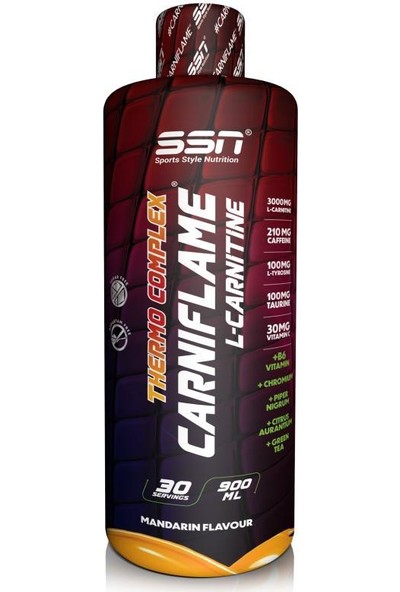 Ssn Sports Style Nutrition Ssn Carniflame 3000 Mg Carniflame 900 ml Mandalinalı