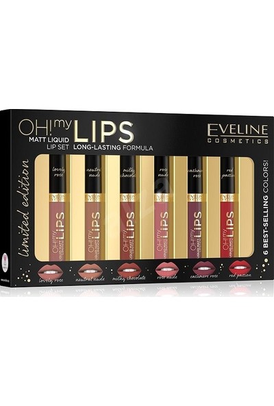 EVELİNE Oh My Lıps! 6 Ton Mat Likit Ruj Seti EVELİNE Oh My Lıps! 6 Ton Mat Likit Ruj Seti