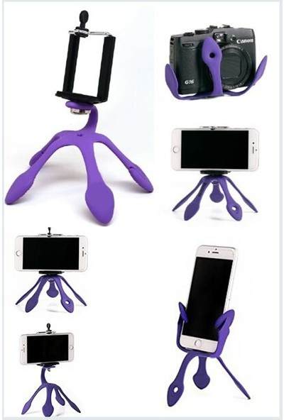 Turkish A2Z 5 Ayaklı Portatif Telefon Tutucu 5 Ayaklı Tripod