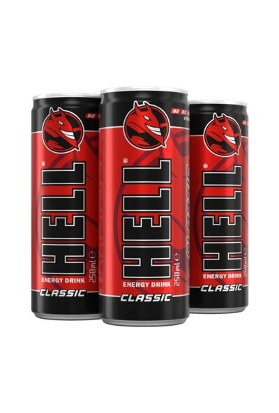 Hell Enerji Içeceği Classic 250 ml x 12 Adet