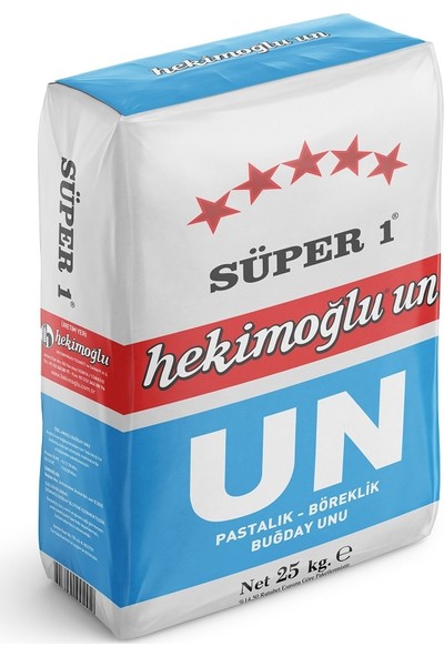 Hekimoğlu Un Hekimoğlu Süper 1 Pasta Böreklik Özel Amaçlı Buğday Unu 25 kg