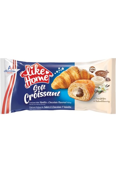American Food Like Home Croissant Vanilya &çikolata 50 gr x 20