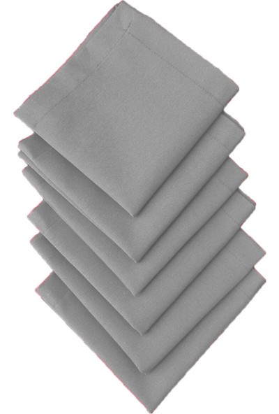 Zeren Home Dertsiz Kumaş Servis Peçetesi 6'lı Set Gri Zeren Home Dertsiz Kumaş Servis Peçetesi 6'lı Set Gri