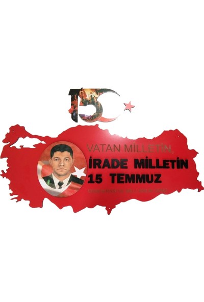 15 Temmuz Demokrasi Köşesi - Panosu Lazer Kesim Mdf