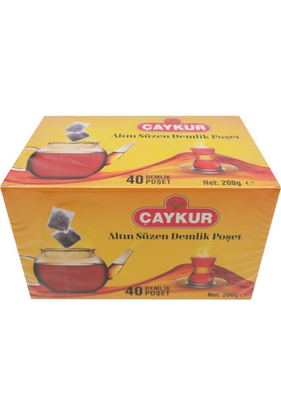 Çaykur Altın Süzen Demlik Poşet Çay 200 gr- 40'lı