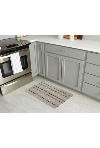 Sermat Dama Desen Kaymaz Tabanlı Halı Paspas