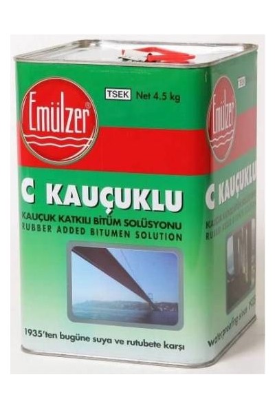 Emülzer C Kauçuklu Bina Teras Çatı Bodrum Su Yalıtım Zifti 4.5 kg