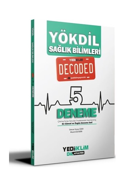 Yediiklim Yayınları YÖKDİL Sağlık Bilimleri Decoded 5 Deneme - Murat Gültekin Yediiklim Yayınları YÖKDİL Sağlık Bilimleri Decoded 5 Deneme - Murat Gültekin